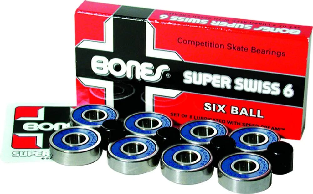 Bones Super Swiss 6 Skate Bearings | SkateHut