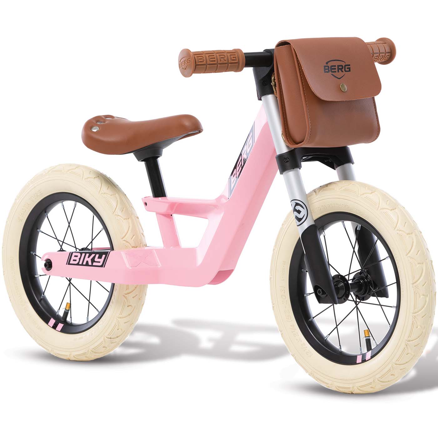 BERG Biky Retro Balance Bike - Pink | SkateHut