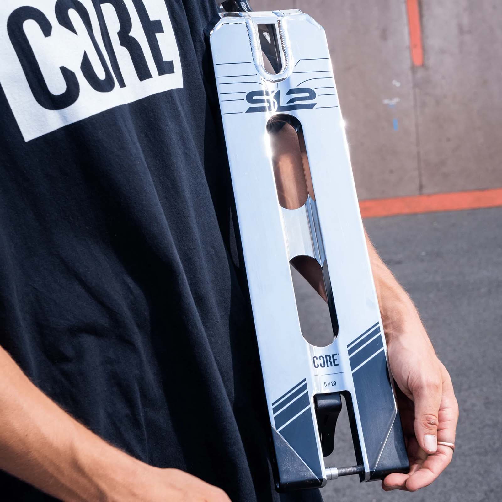 CORE SL2 Forged Scooter Deck - Chrome 20" x 5" | SkateHut