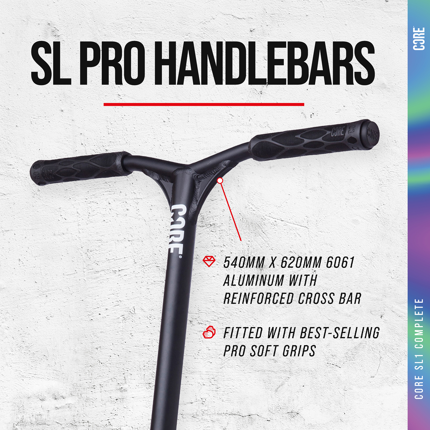 CORE SL1 (Super Light) Stunt Scooter - Neochrome/Black | SkateHut