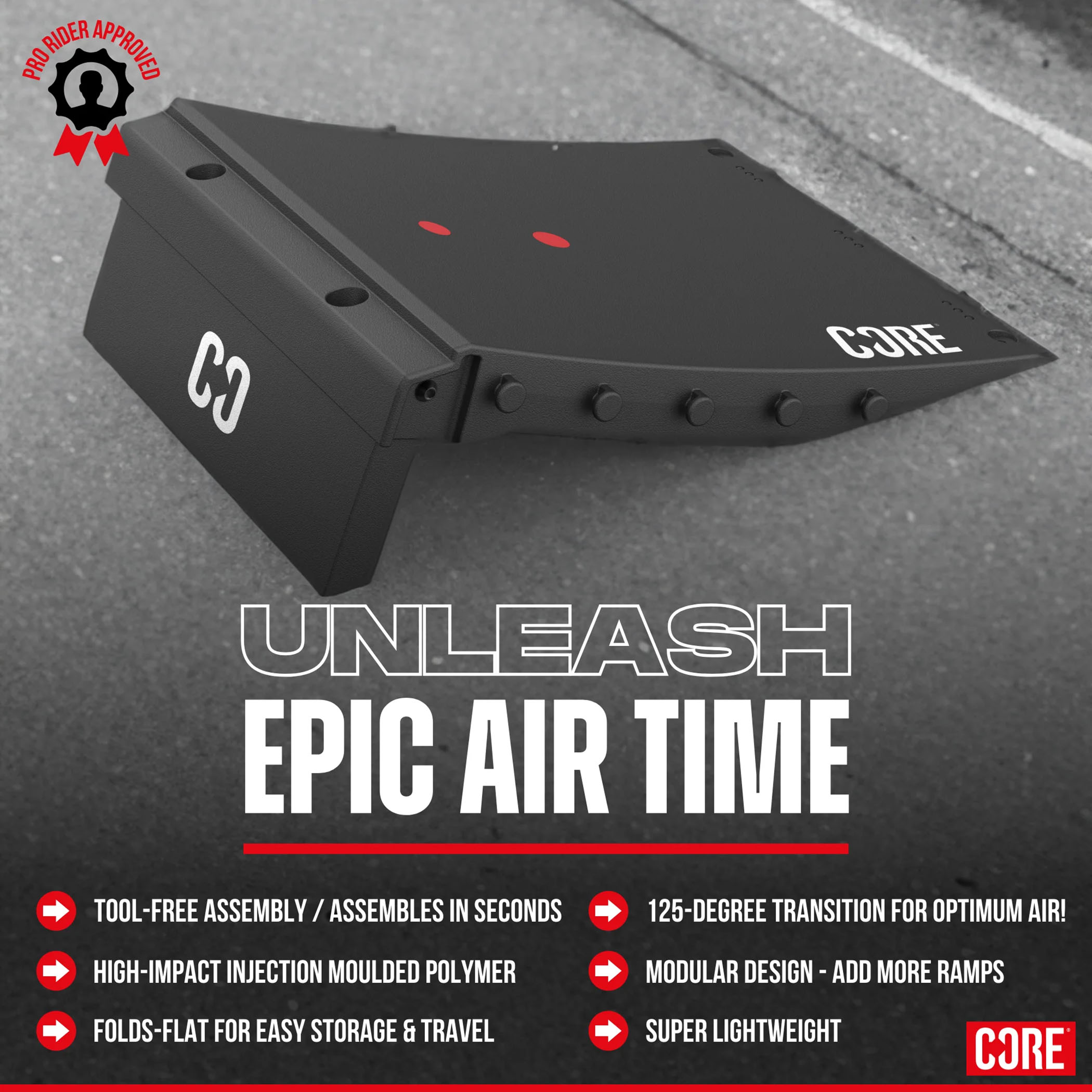 CORE Skate Ramp - Mini Wave Ramp Set (2 Kickers & Bridge) | SkateHut