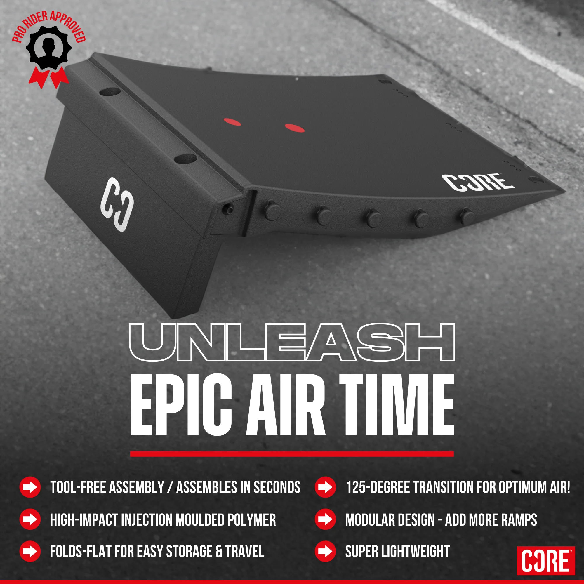 CORE Skate Ramp - Mini Kicker Ramp (Foldable) | SkateHut