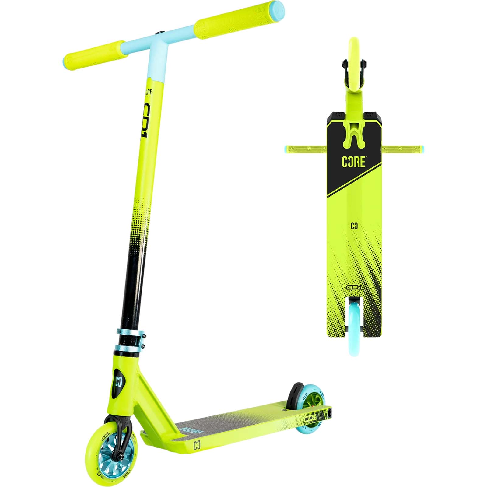 CORE CD1 Complete Stunt Scooter - Lime/Blue | SkateHut