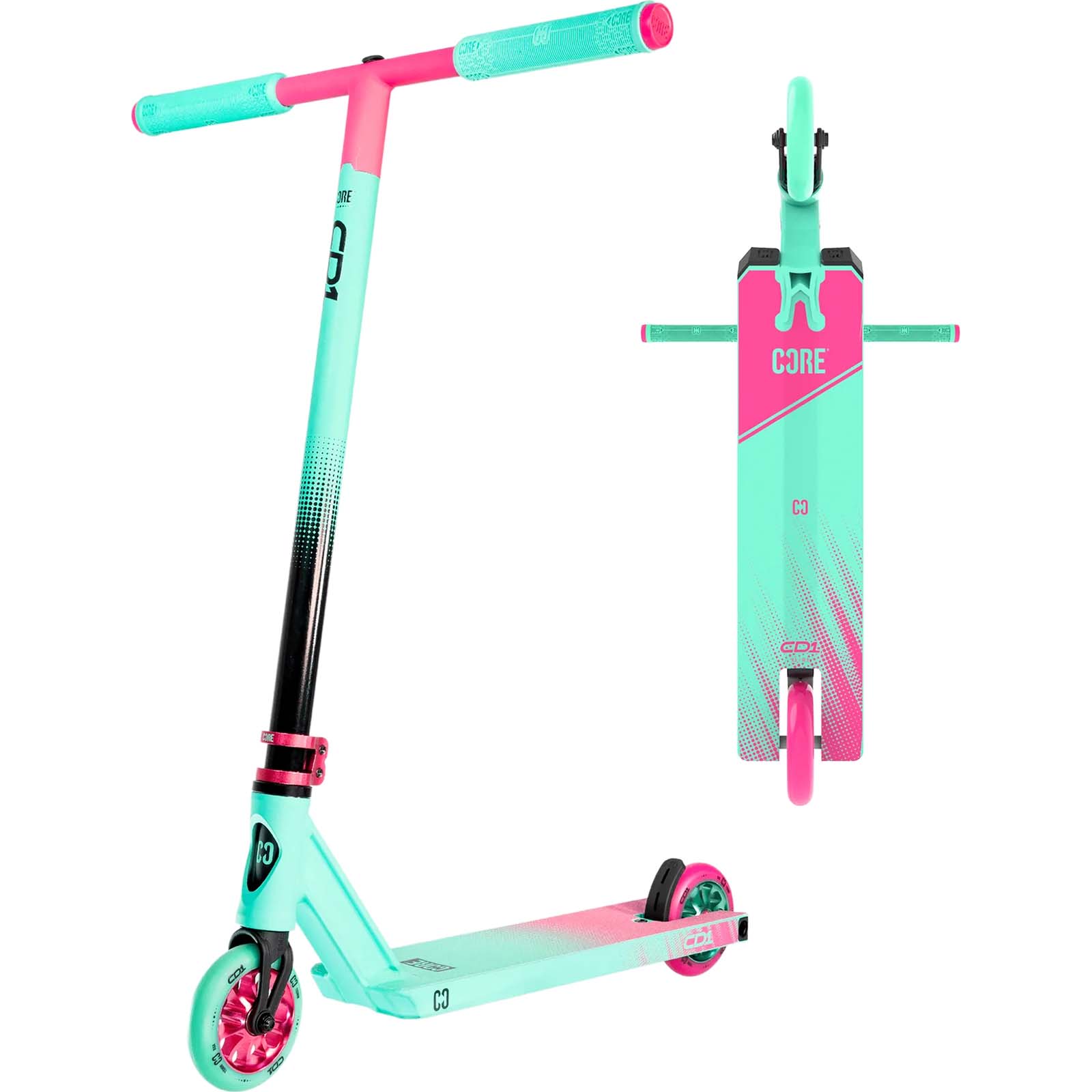 CORE CD1 Complete Stunt Scooter - Teal/Pink | SkateHut