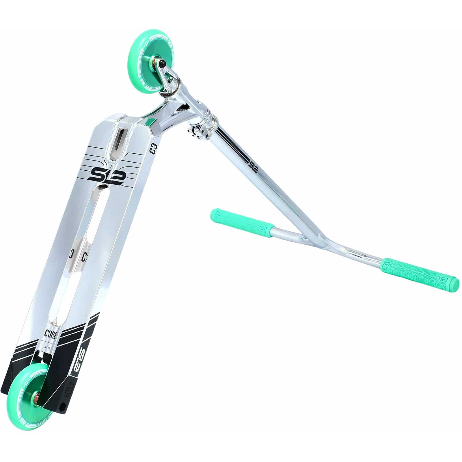 CORE SL2 Complete Stunt Scooter - Chrome/Teal | SkateHut