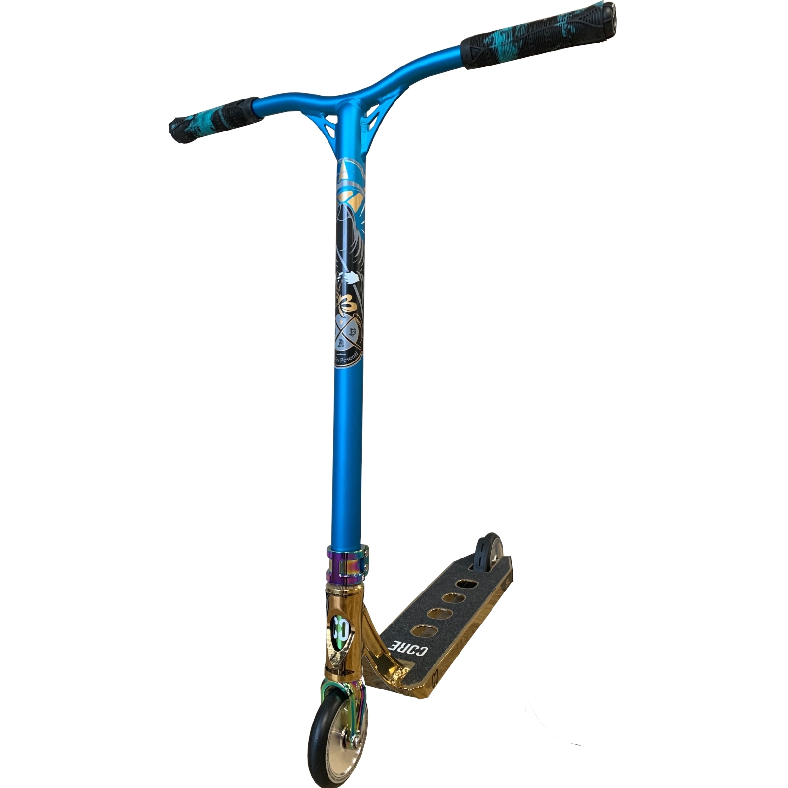 CORE x Blunt Envy Custom Stunt Scooter - Gold/Blue | SkateHut