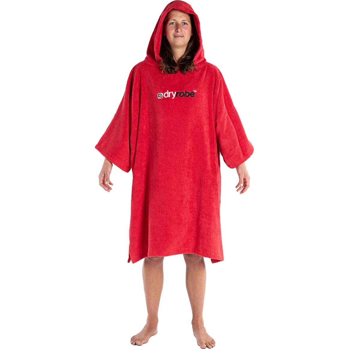 Dryrobe Organic Cotton Towel Changing Robe - Red | SkateHut