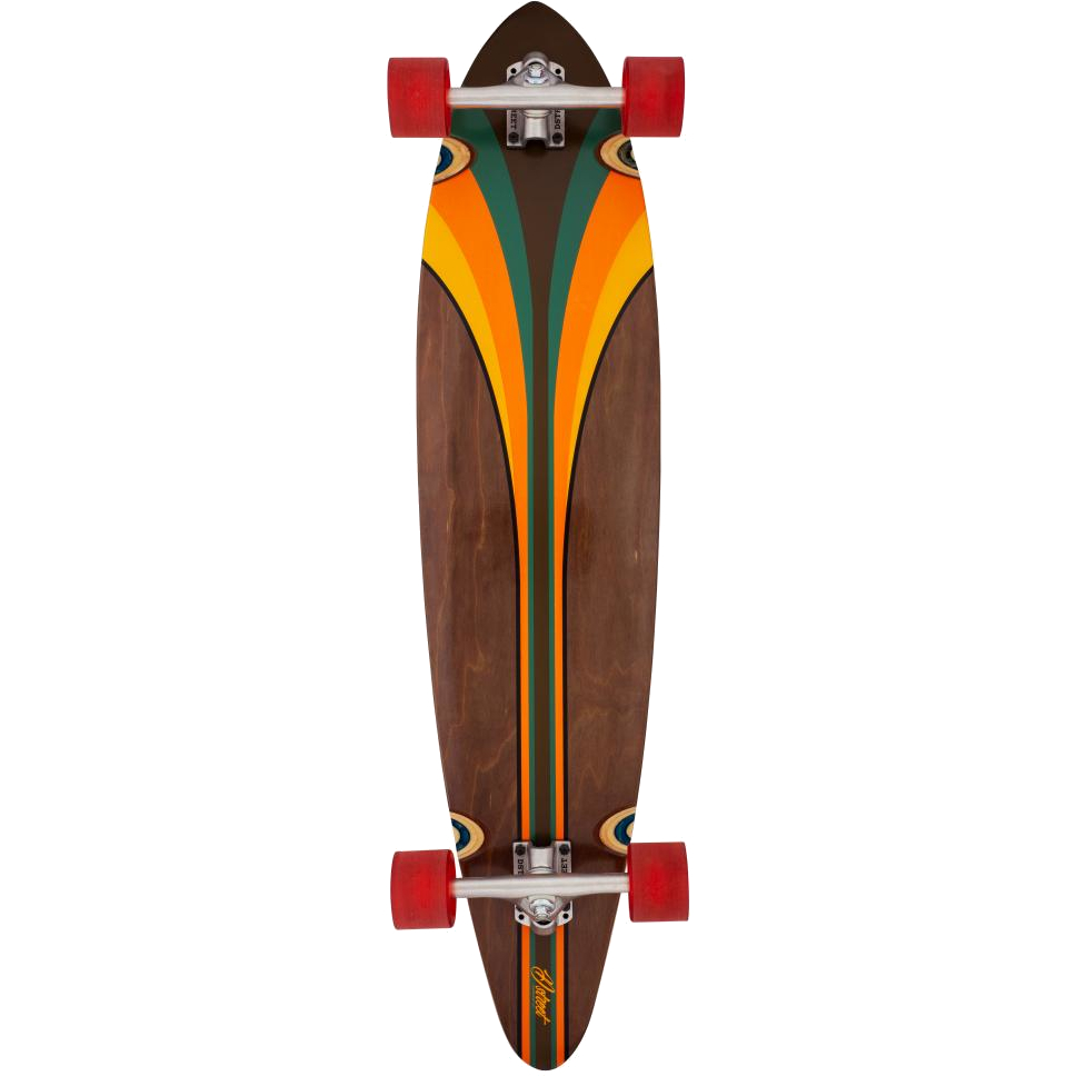 D-Street Malibu Pintail Complete Longboard - Multi 40'' | SkateHut
