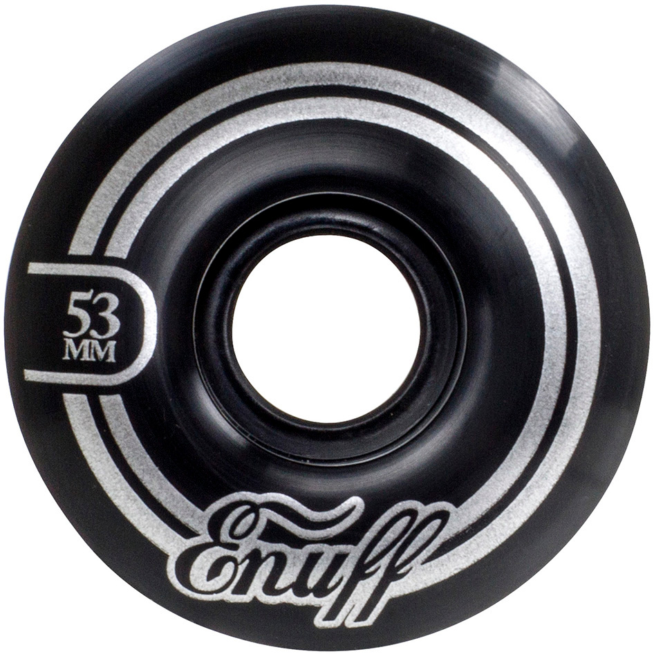 Enuff Refresher II 55D Skateboard Wheels - Black 53mm | SkateHut