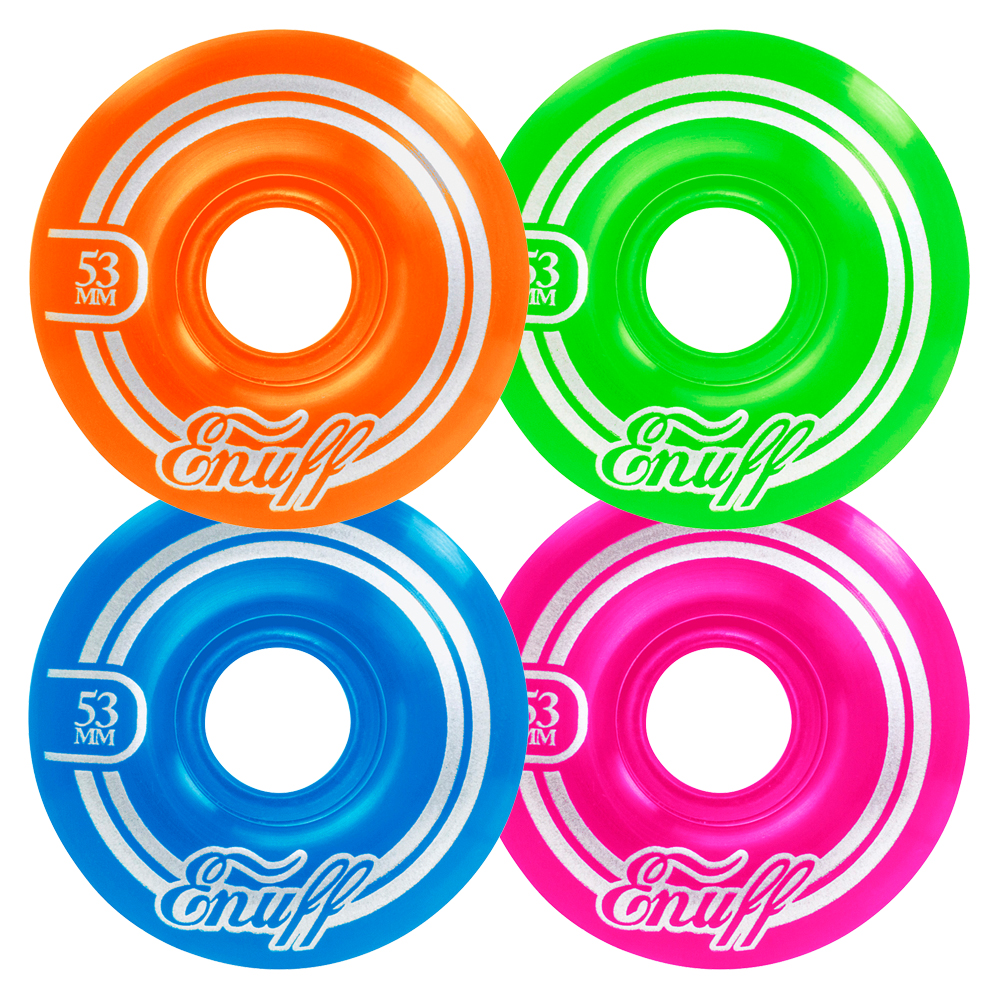 Enuff Refresher II 55D Skateboard Wheels - Pastel Mix 53mm | SkateHut