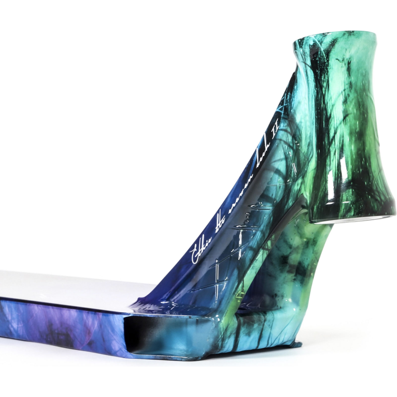 Ethic Erawan V2 Scooter Deck - Blue Iridium - 500mm x 120mm | SkateHut