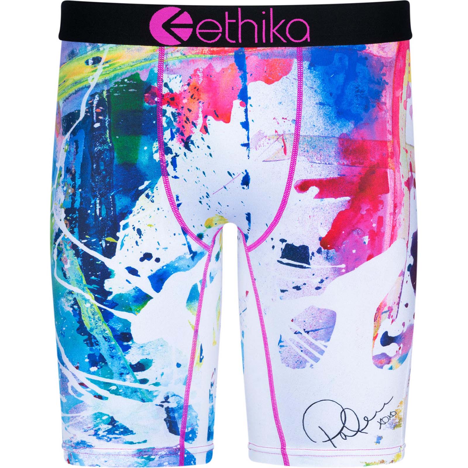 Ethika Frequency Frames Boxer Briefs - Pink/Blue | SkateHut