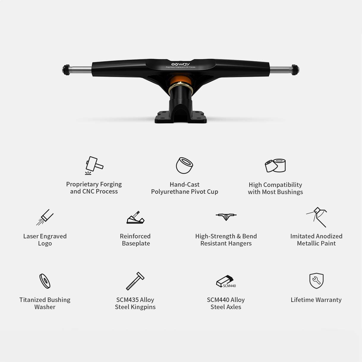 Exway Flex SE Belt Electric Skateboard - Black | SkateHut