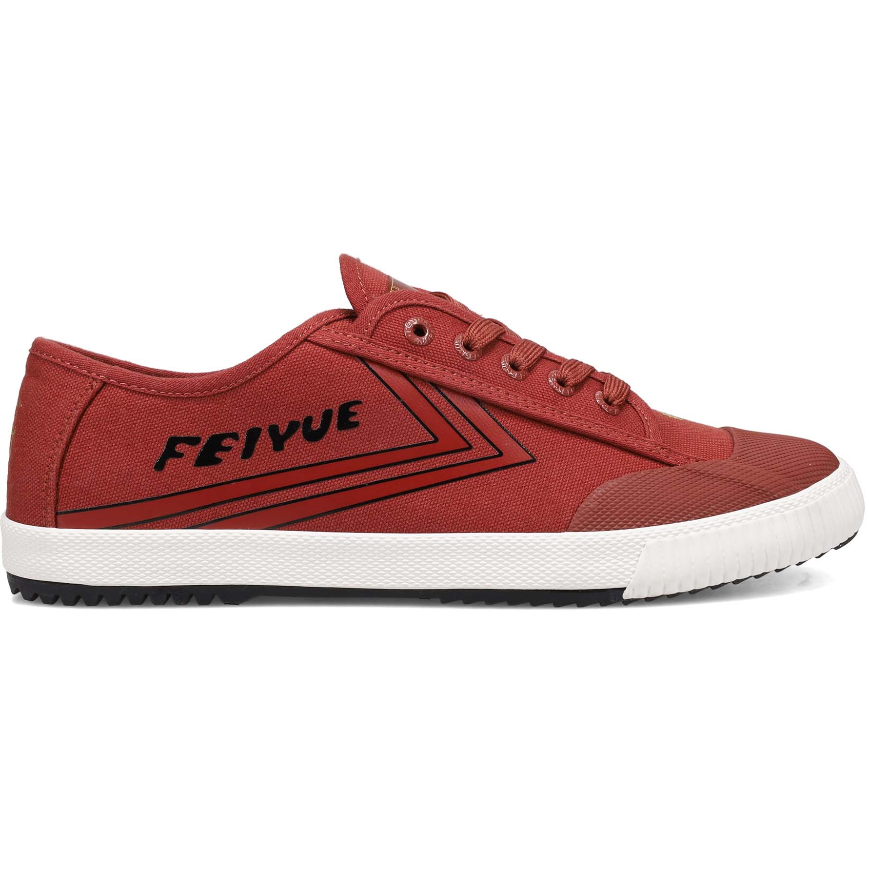 Feiyue Lo 1920 Canvas CNY Trainers - Rosewood/Black/Gold | SkateHut