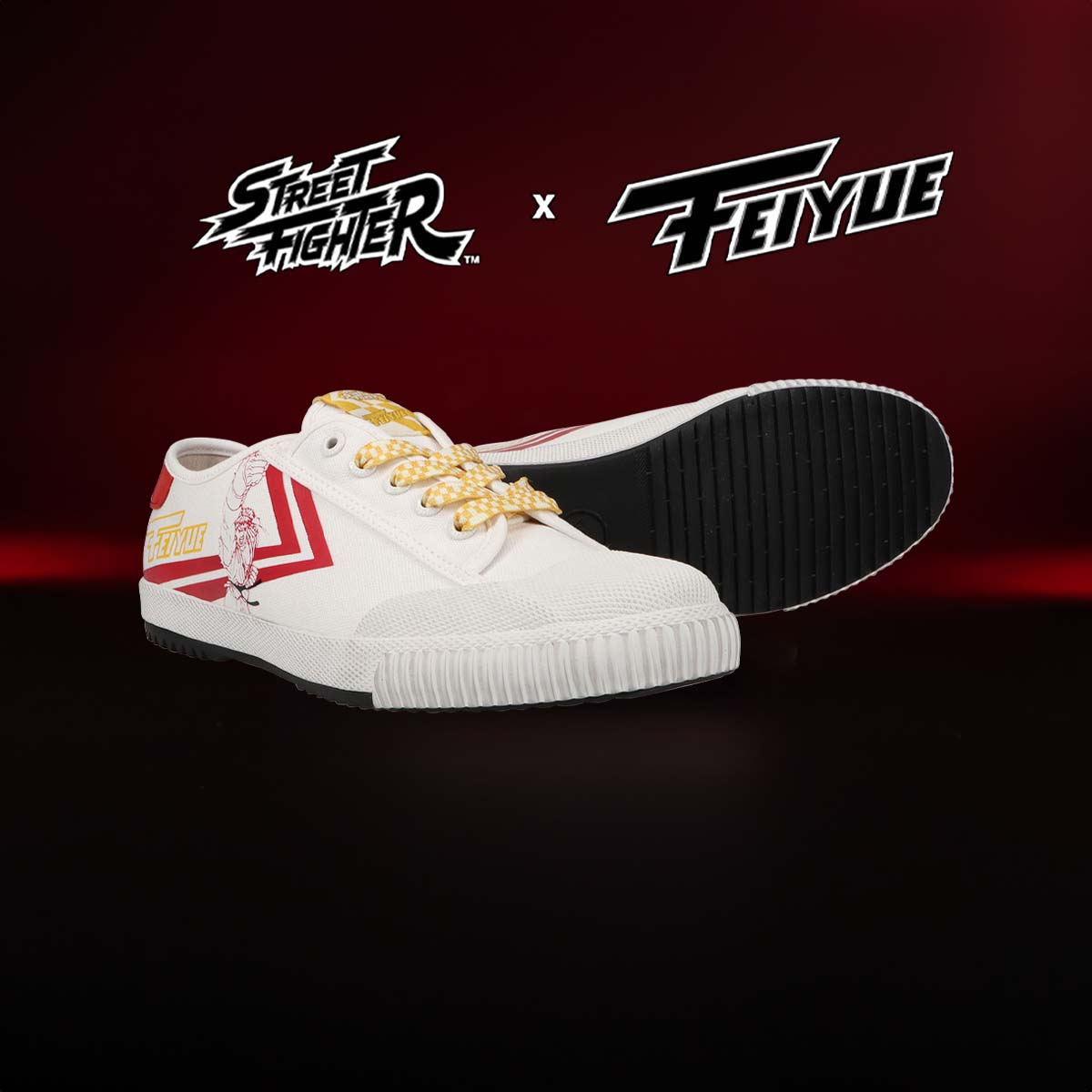 Feiyue Fe Lo 1920 Street Fighter Trainers - Ryu Red | SkateHut