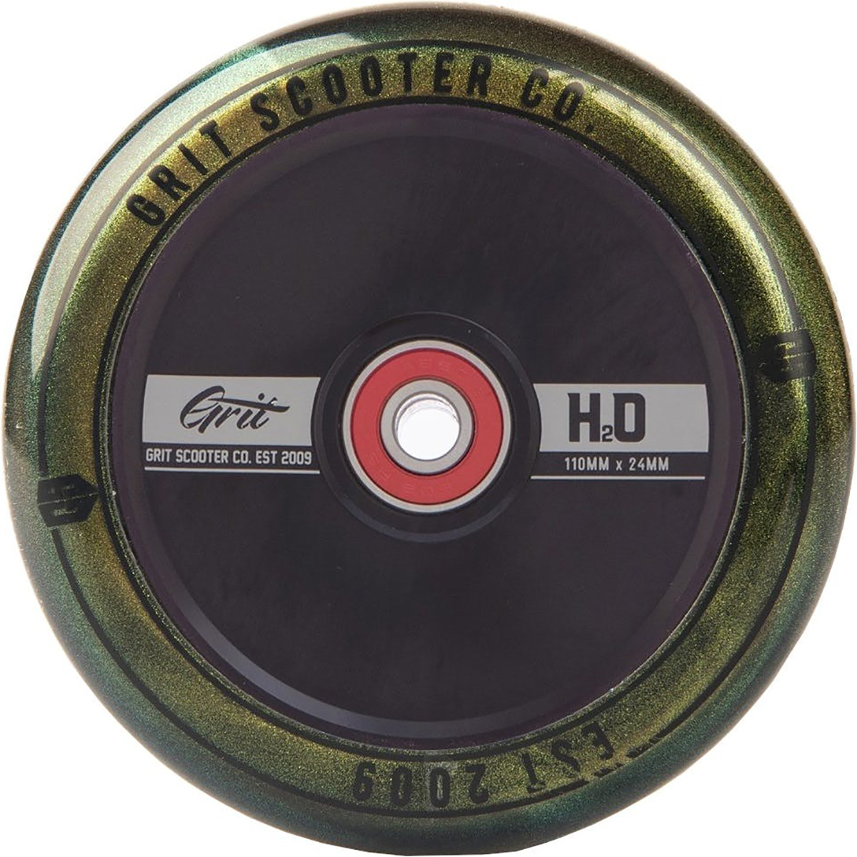 Grit H2O Hollow Core Scooter Wheel 110mm - Black/Gold | SkateHut