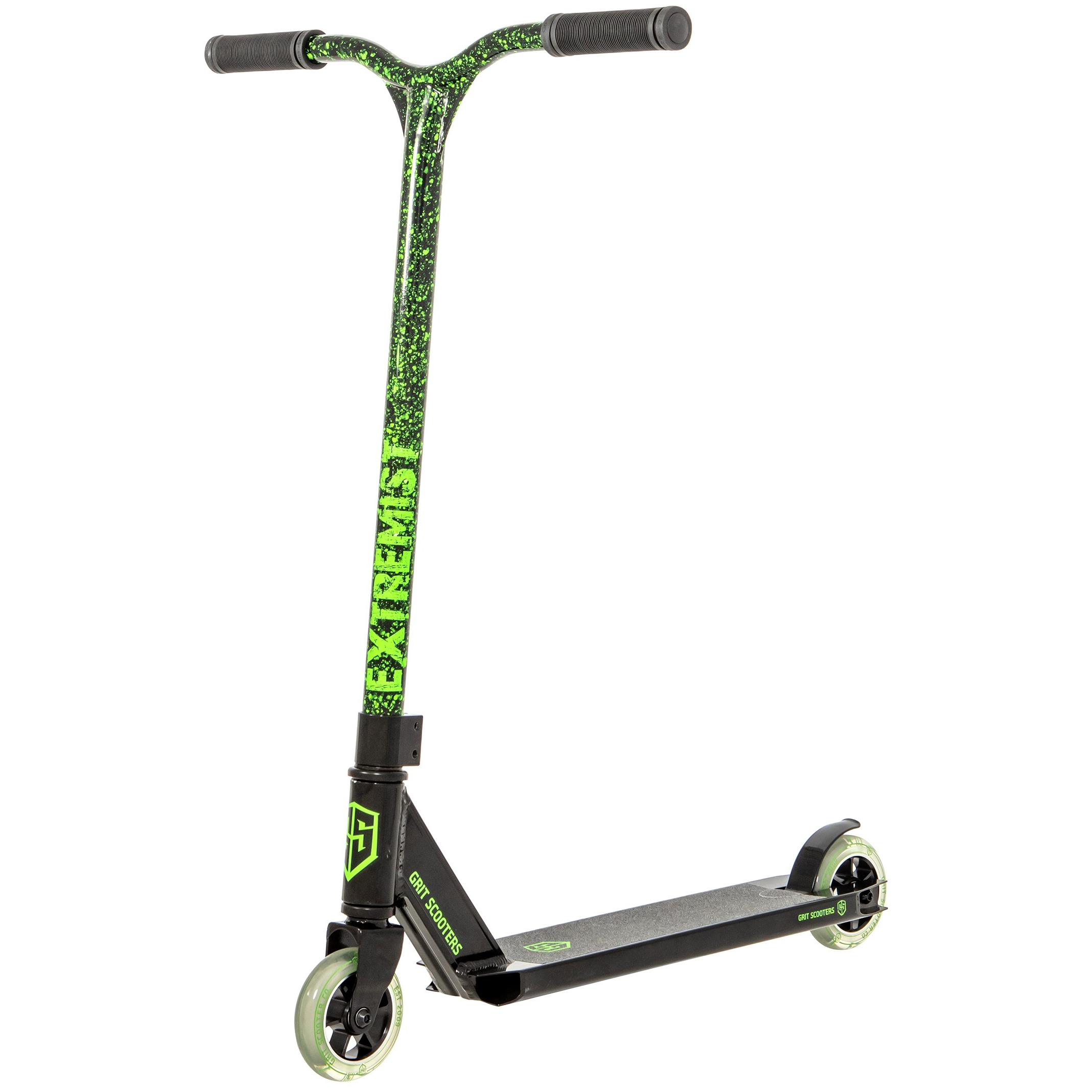 Grit Extremist Stunt Scooter - Black/Marble Green | SkateHut