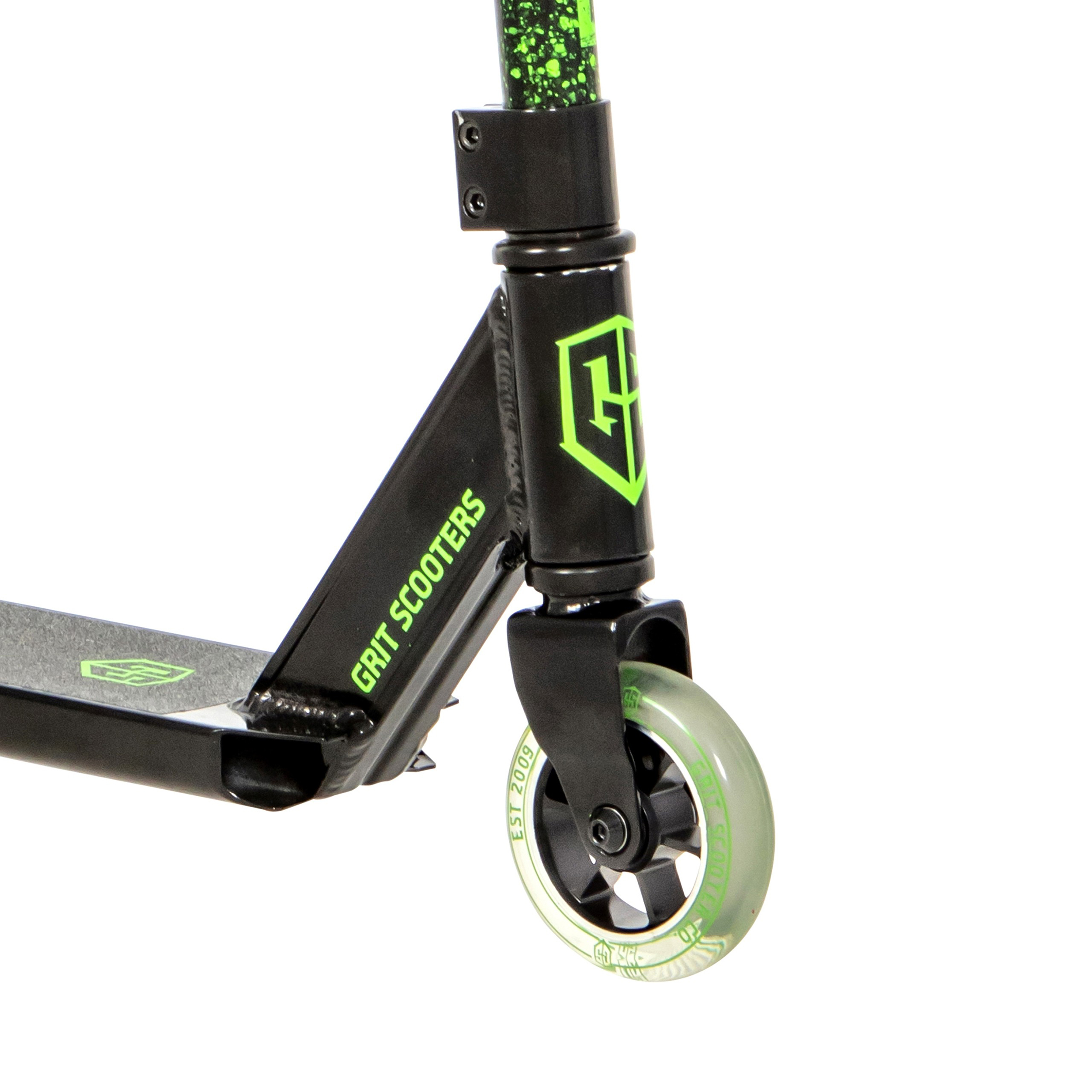 Grit Extremist Stunt Scooter - Black/Marble Green | SkateHut