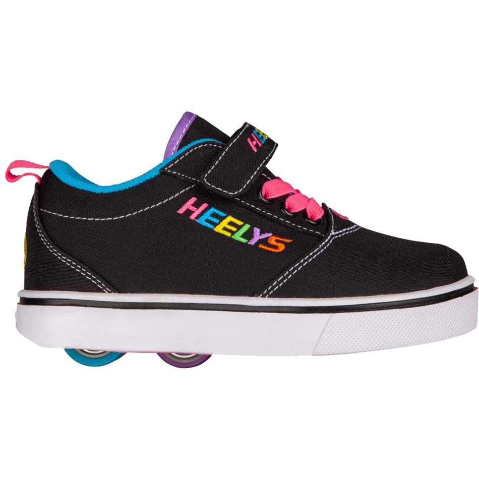 Heelys X2 Pro 20 - Black/Rainbow Multi Nylon Canvas | SkateHut