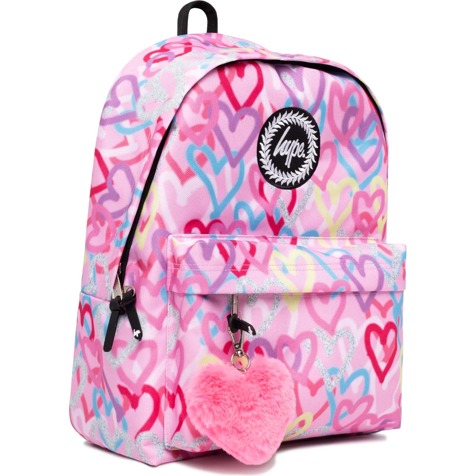 Hype Graffiti Hearts Backpack - Pink/Multi | SkateHut