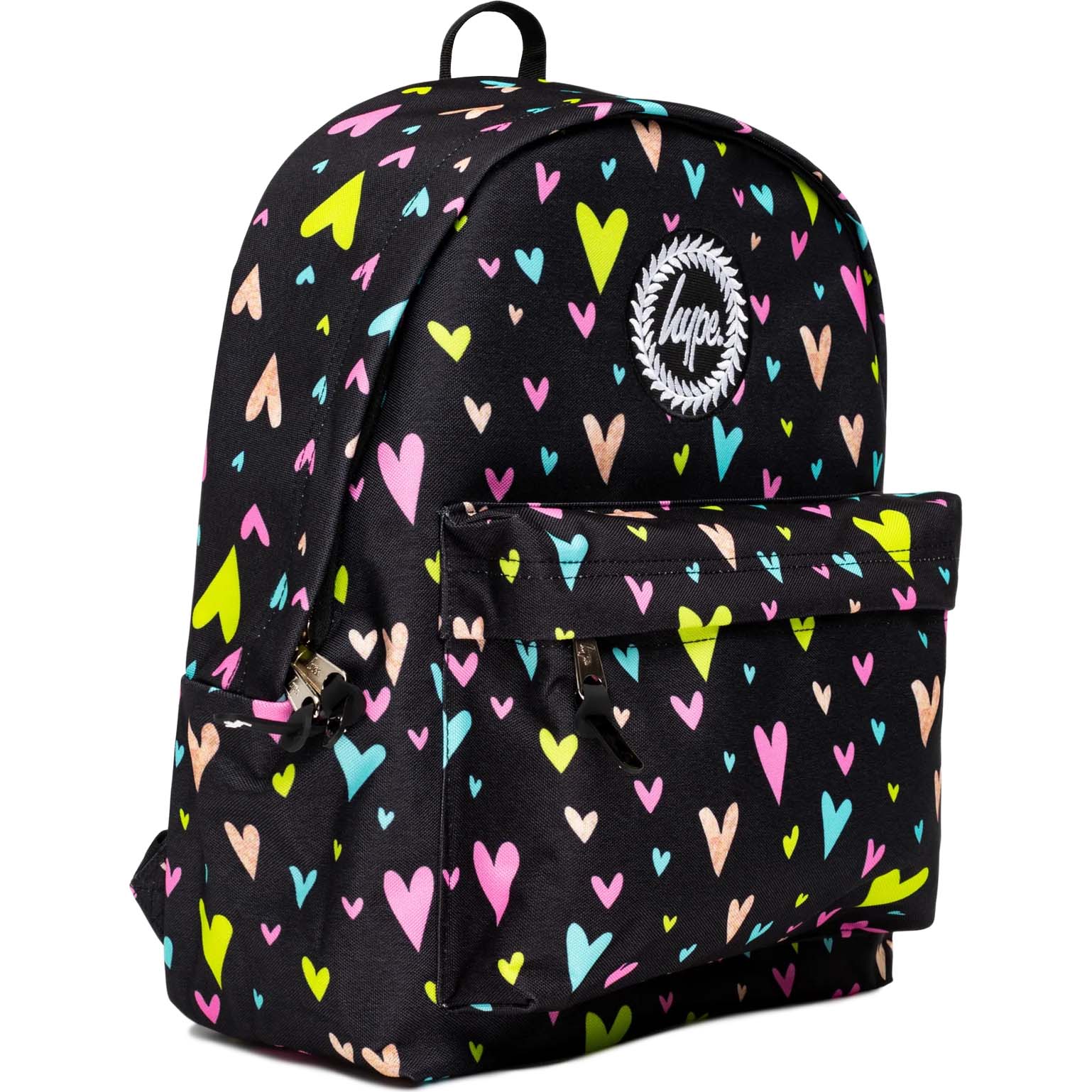 Hype Heart Gold Glitter Overlay Backpack - Black/Multi | SkateHut
