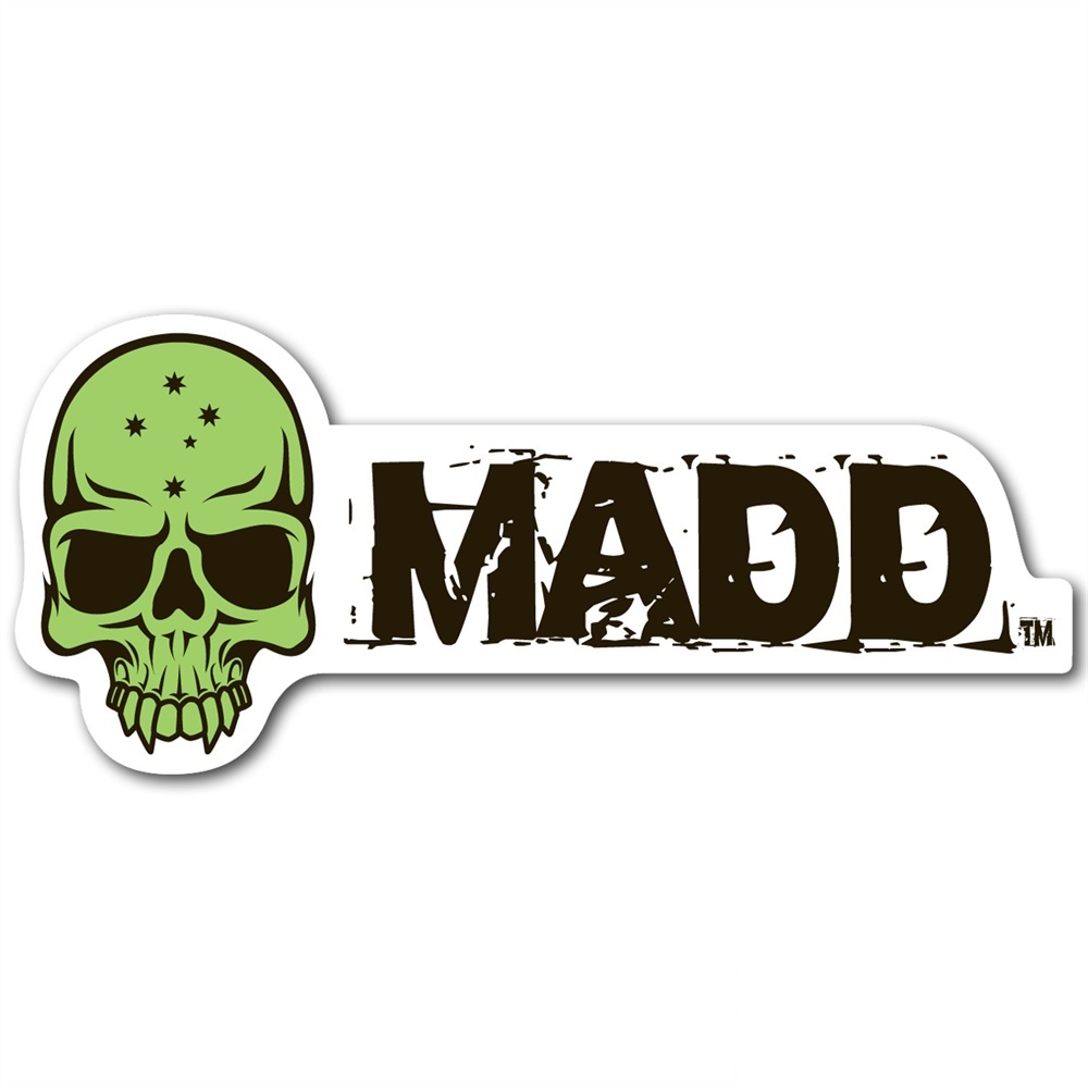 MGP MADD Logo Sticker - Green | SkateHut