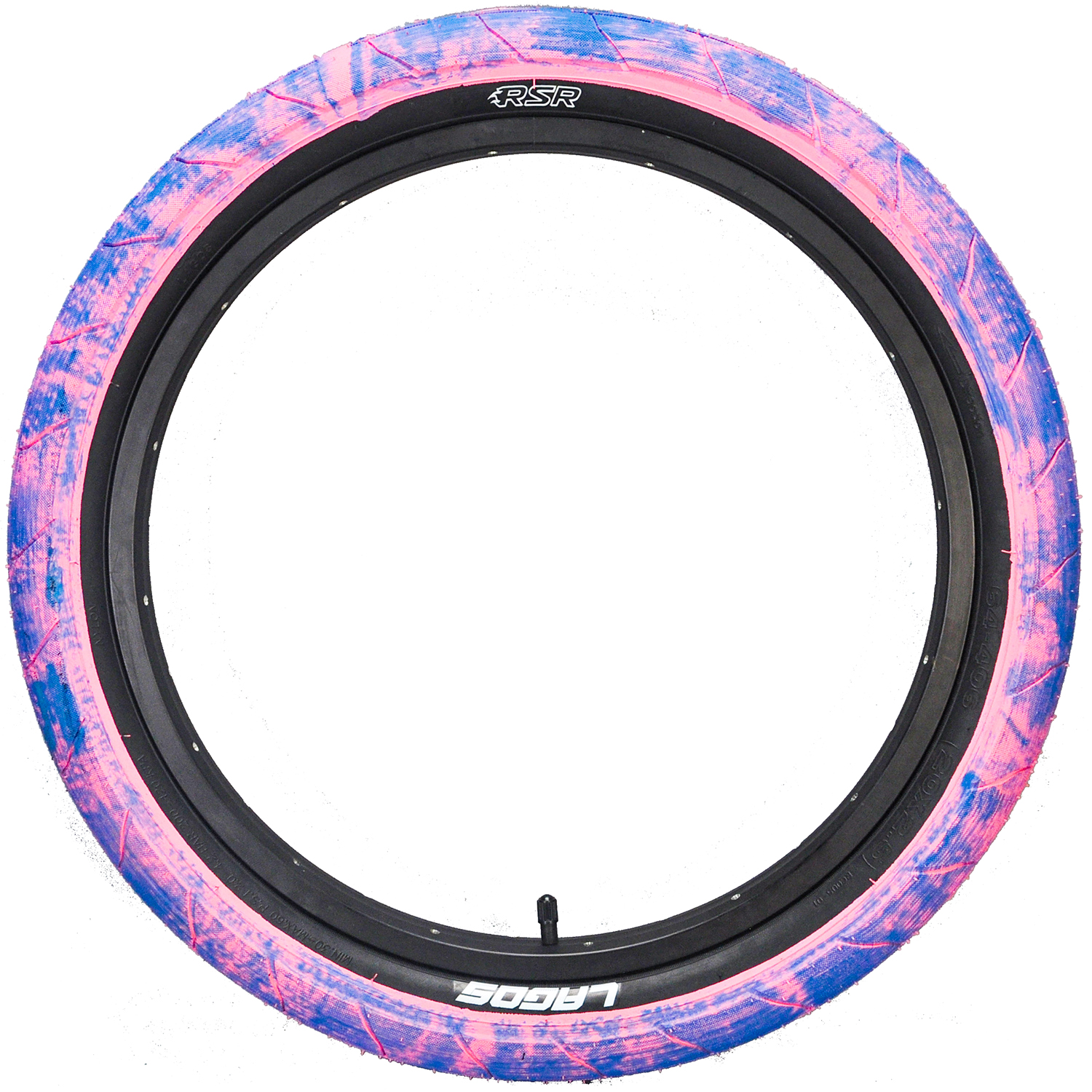 Mafiabike Lagos RSR 20" BMX Tyre - Pink/Blue Marble (PAIR) | SkateHut
