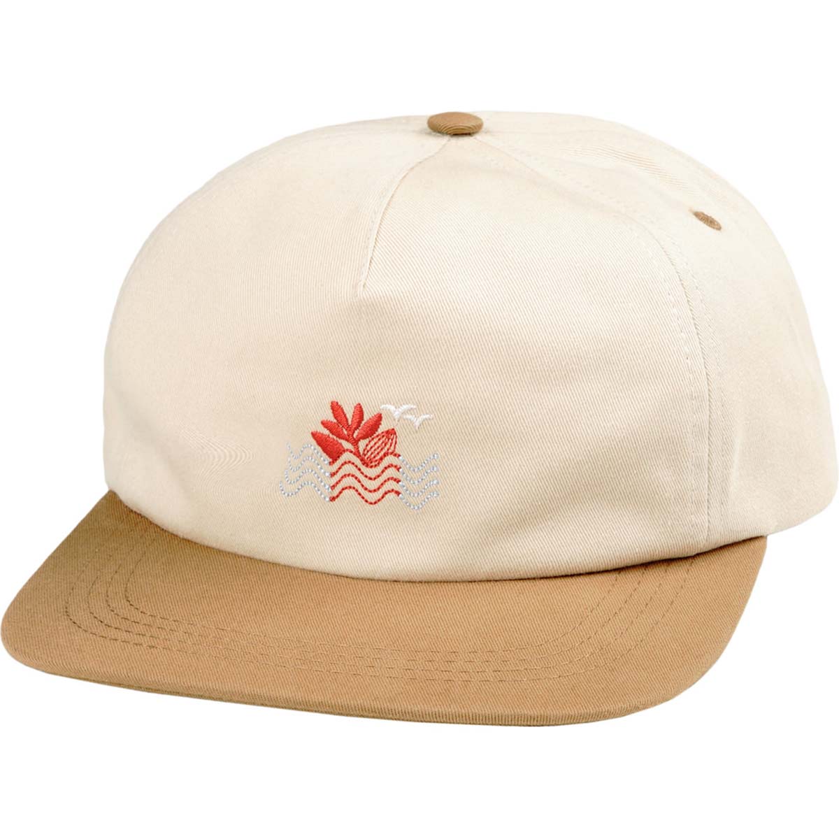 Magenta Sunset Snapback Hat - Sand | SkateHut