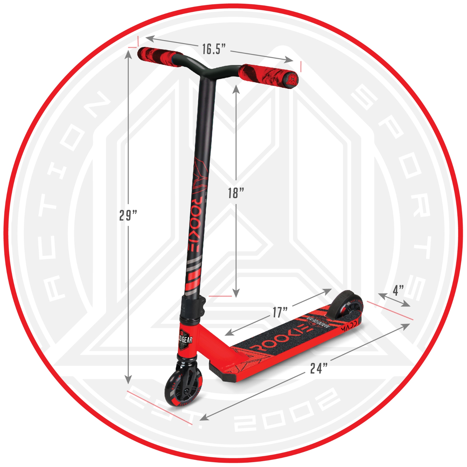 MGP Carve Mini Pro Rookie X Stunt Scooter - Red/Black | SkateHut