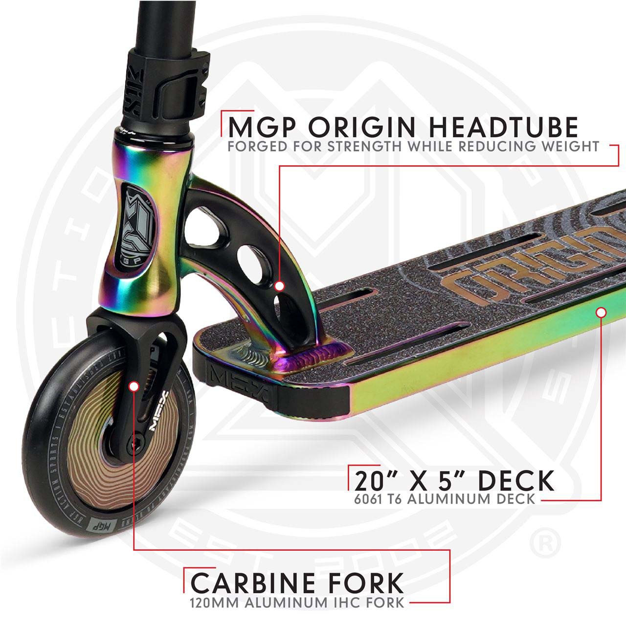 MGP VX Origin II Team Stunt Scooter - Black/Red | SkateHut