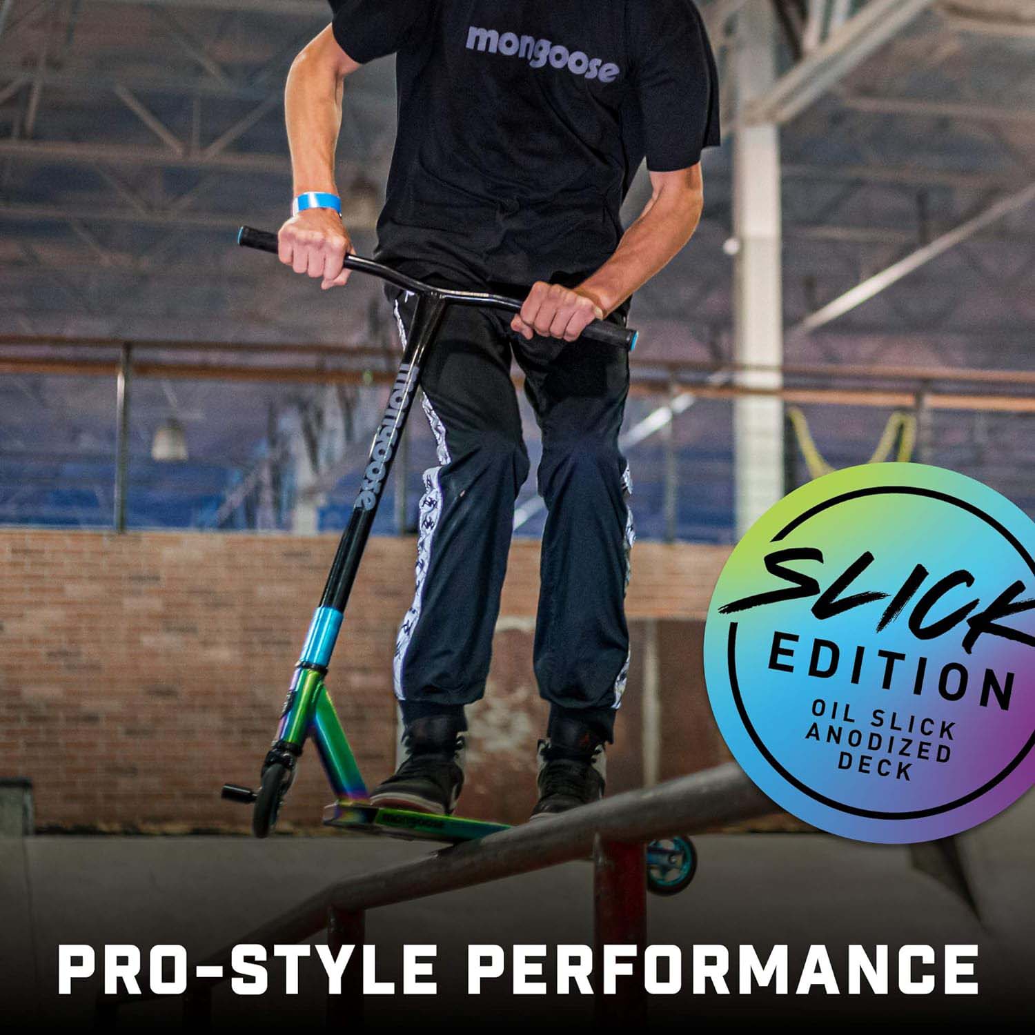 Mongoose Rise 100 Pro Stunt Scooter - Oil Slick