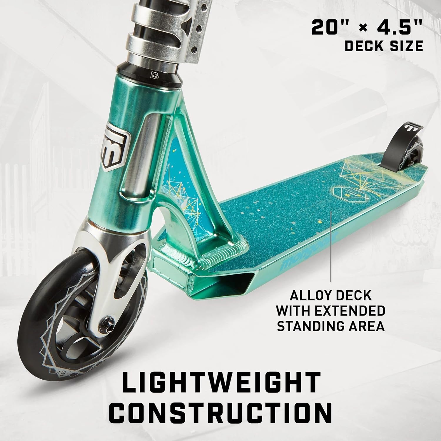 Mongoose Rise 110 Expert Stunt Scooter - Teal/Black