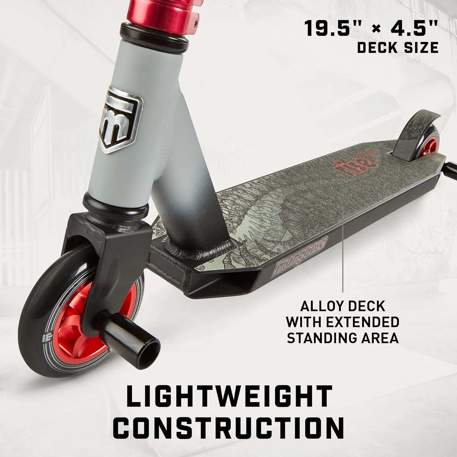 Mongoose Rise 100 Pro Stunt Scooter - Black/Red | SkateHut