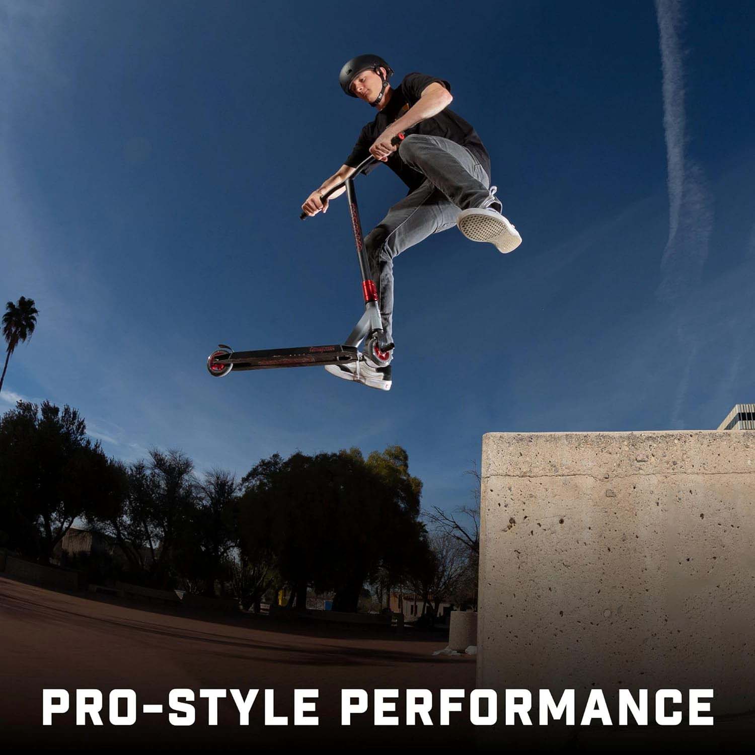 Mongoose Rise 100 Pro Stunt Scooter - Black/Red | SkateHut