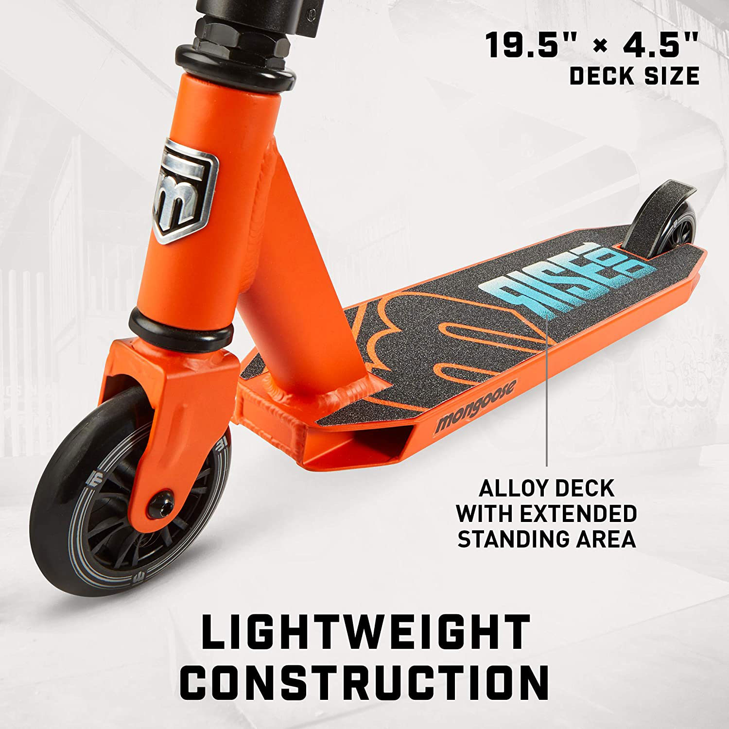 Mongoose Rise 100 Freestyle Stunt Scooter - Orange/Blue | SkateHut