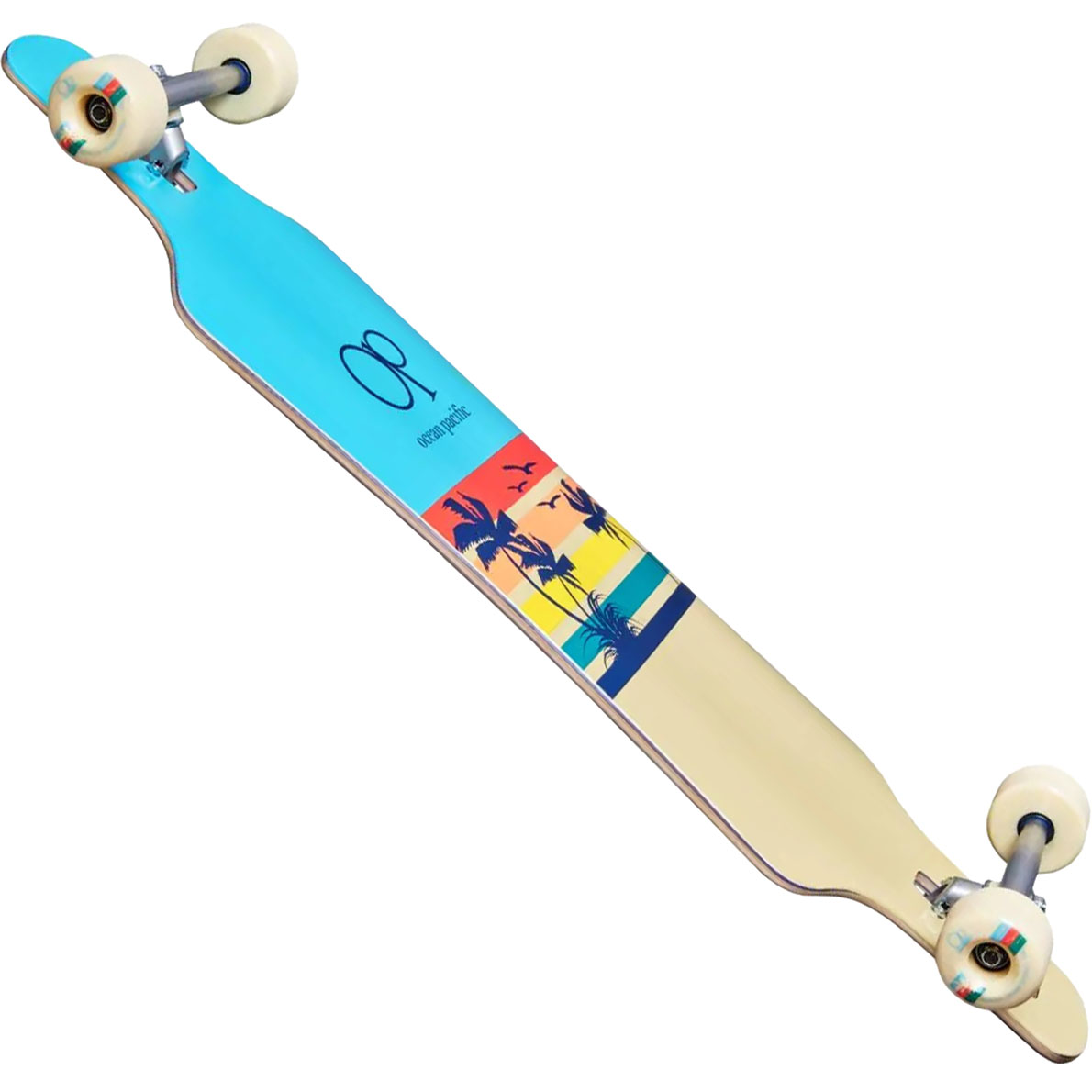 Ocean Pacific Sunset Drop Through Complete Longboard - Blue 39" | SkateHut