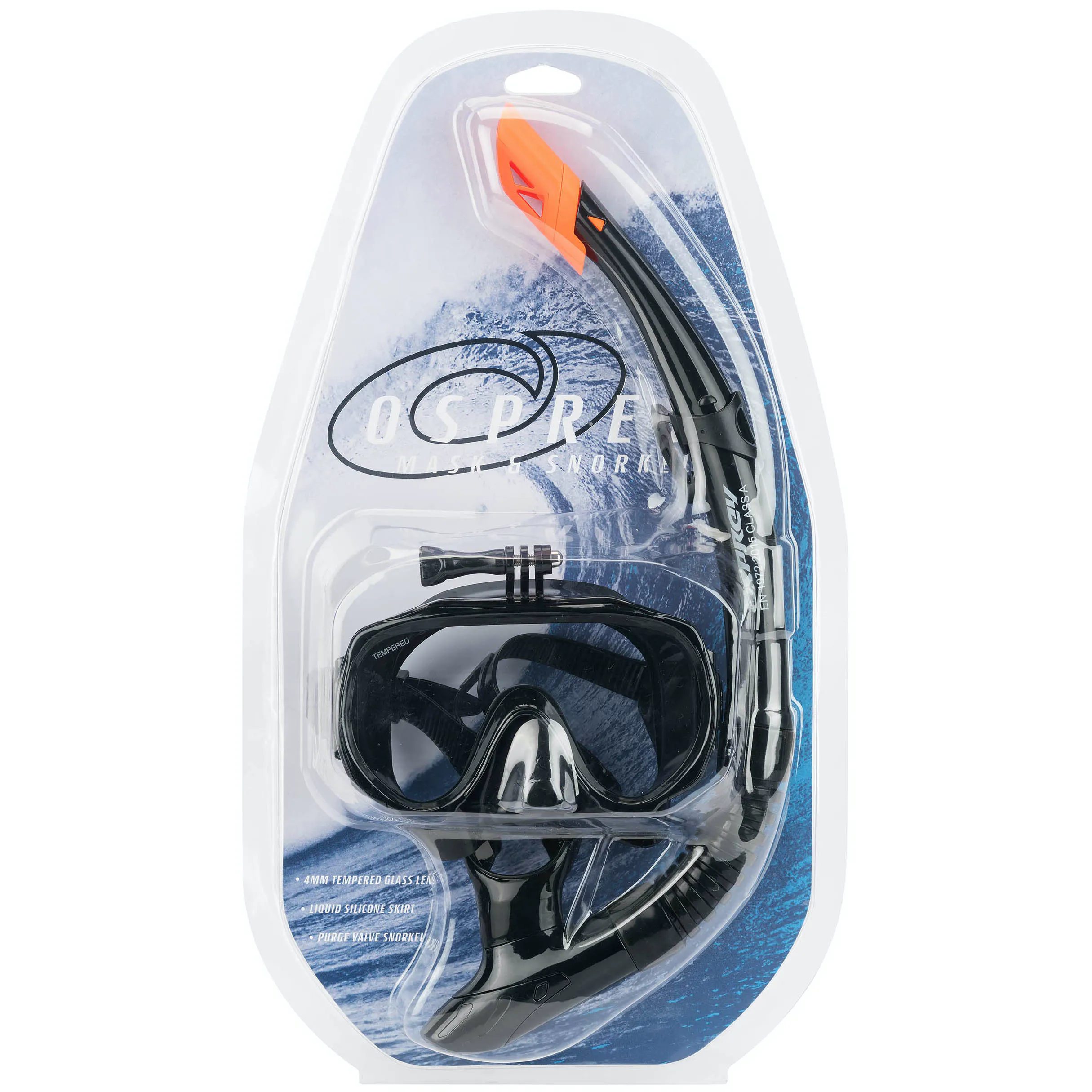 Osprey Mask & Snorkel Camera Mount - Black | SkateHut
