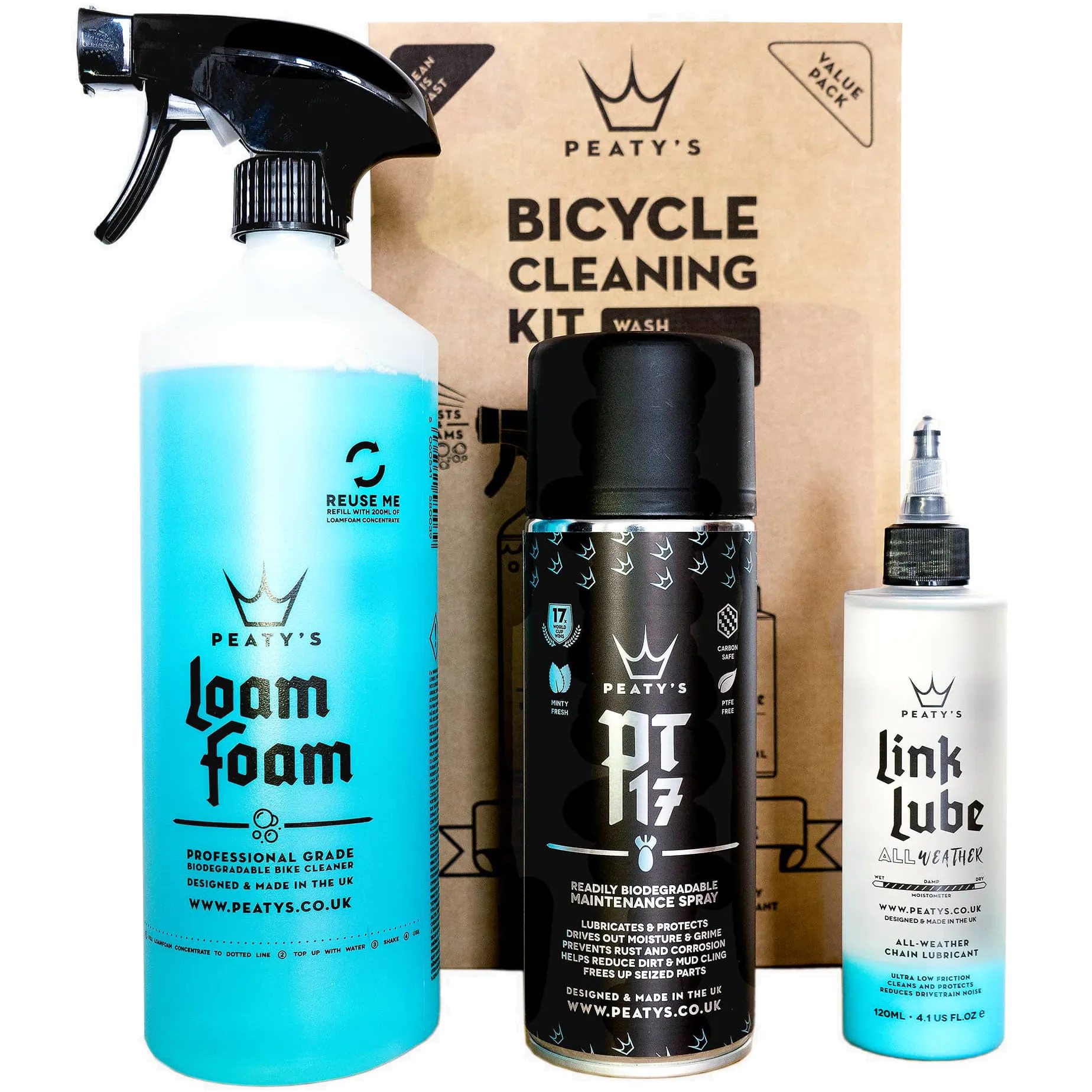 Peatys Wash Prevent Lubricate Bike Cleaning Kit | SkateHut