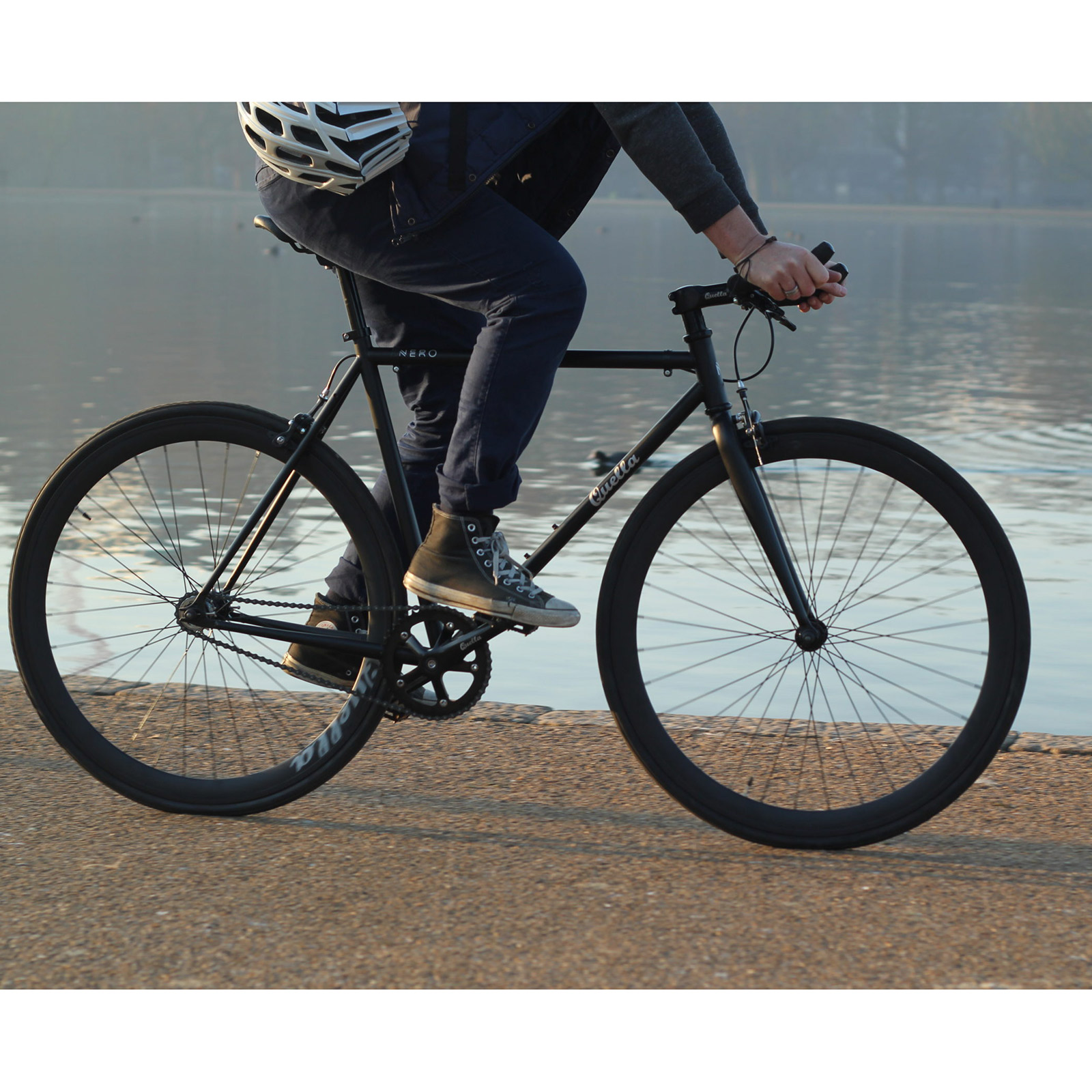 Quella Nero Single Speed Fixie Bike - Black | SkateHut