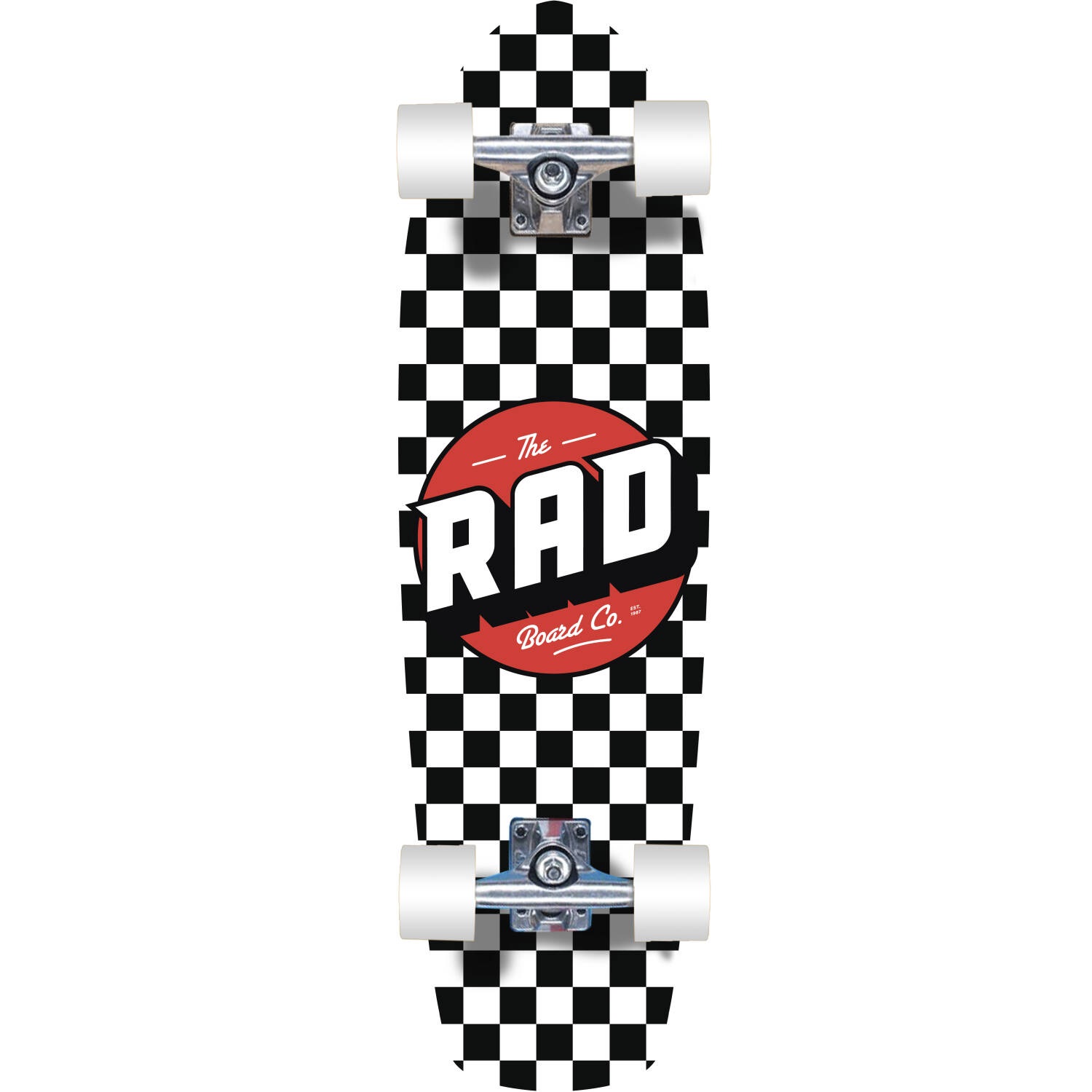 Rad Retro Roller Complete Cruiser - Black/White 28.5" | SkateHut