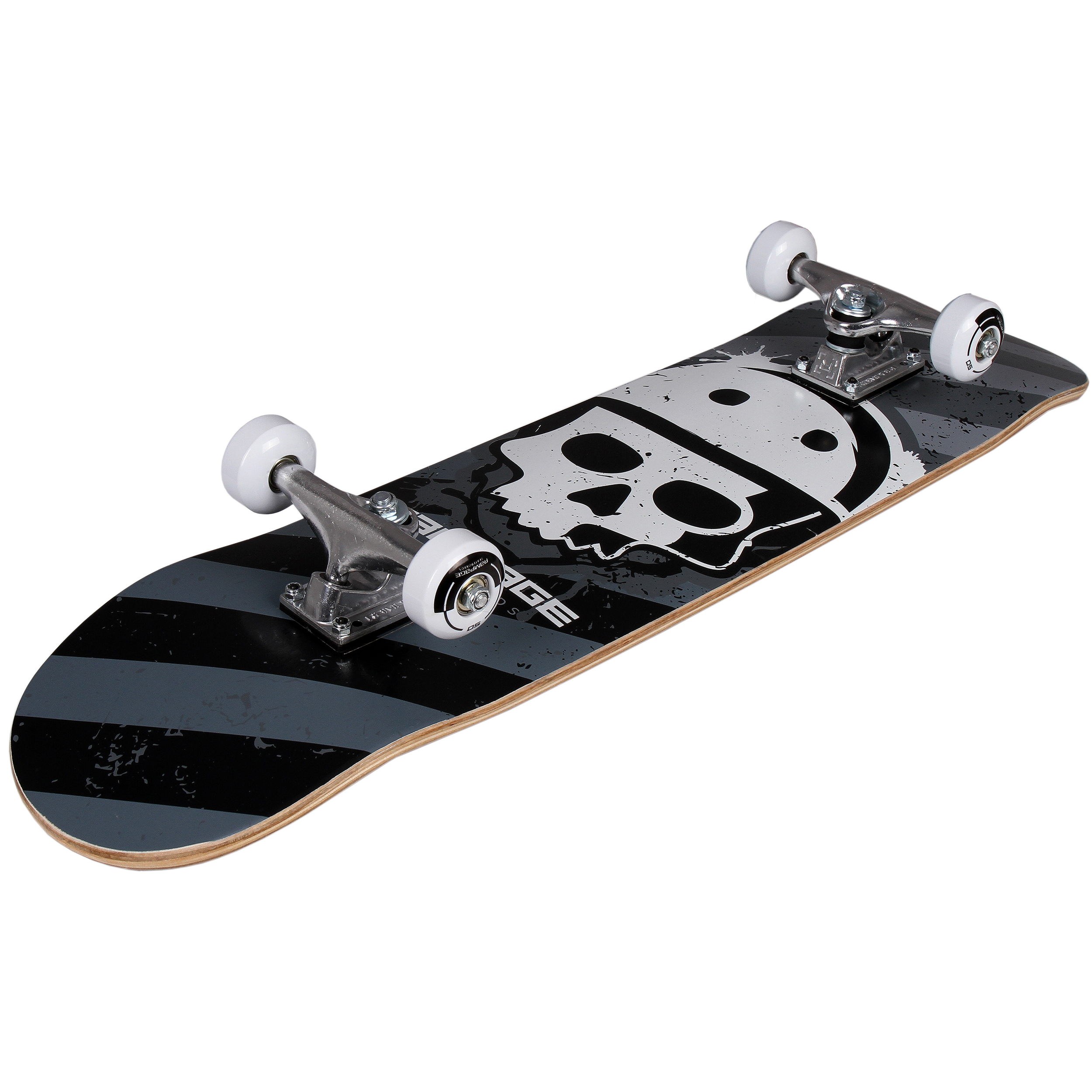 Rampage Bonehead Complete Skateboard 8'' - Black | SkateHut