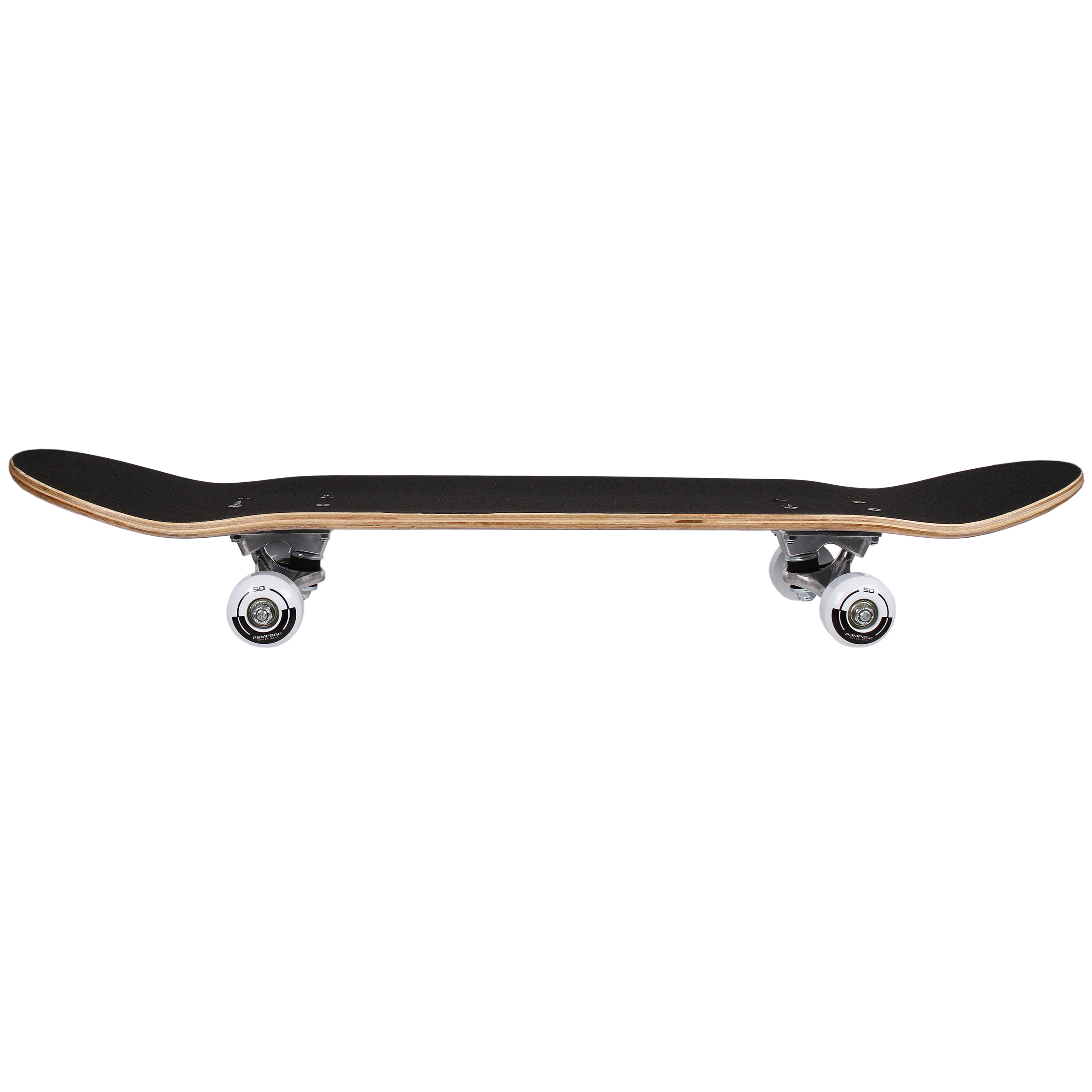 Rampage Block Logo Complete Skateboard - Red/Black 8" | SkateHut