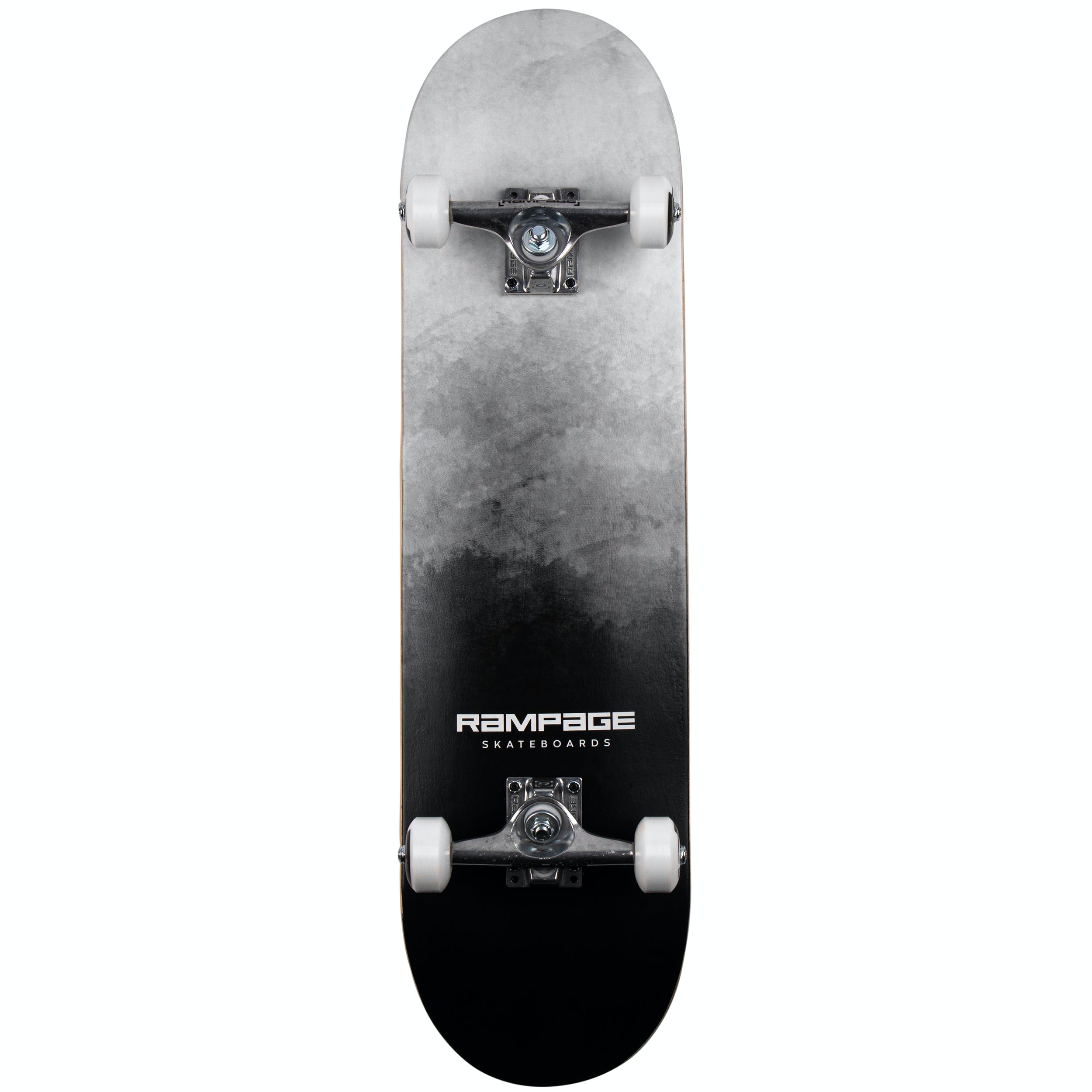 Rampage Mist Fade Complete Skateboard - Black 8'' | SkateHut