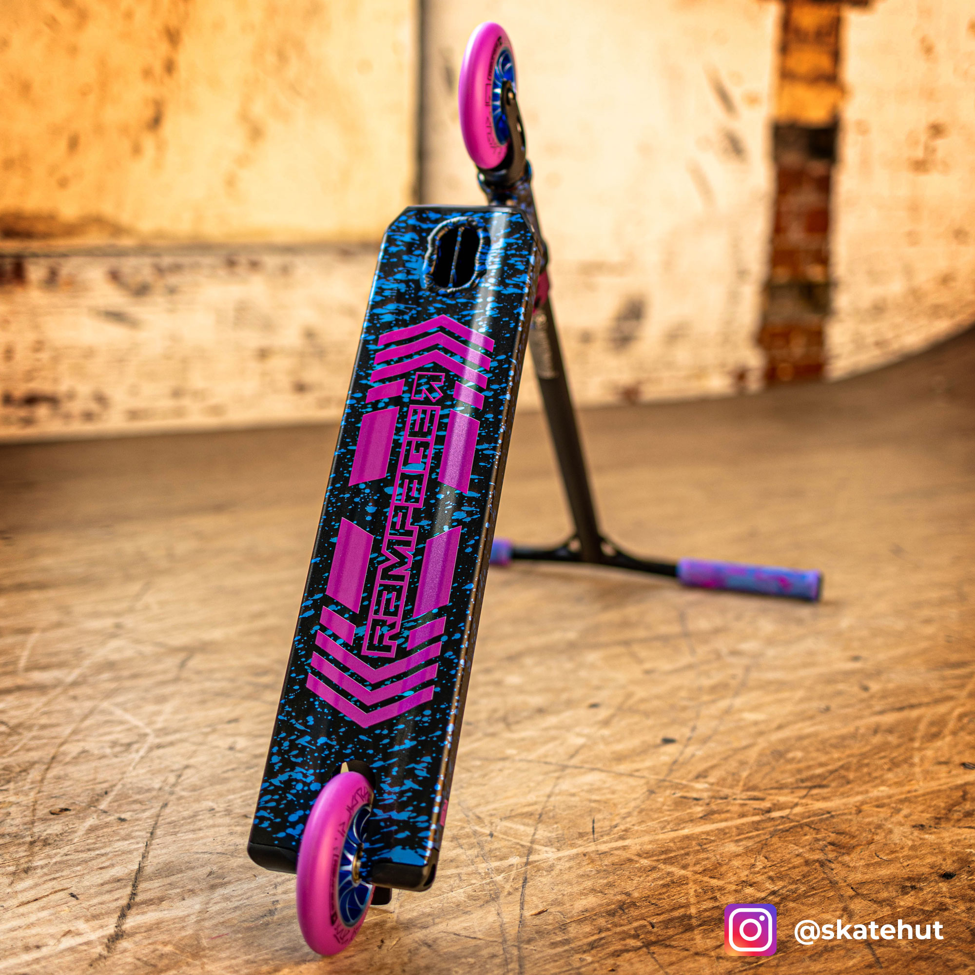 Rampage R2 Stunt Scooter - Ano Splat Blue | SkateHut