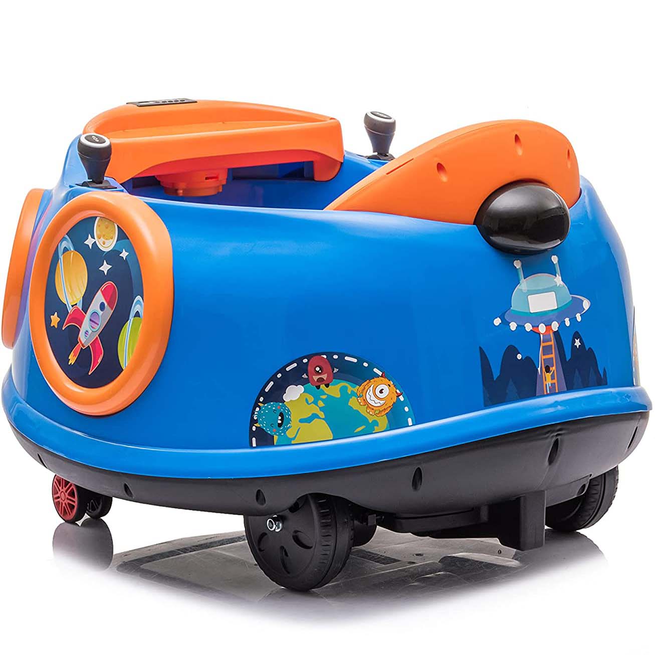 Ricco 360 Rotating Kids Electric Ride On Waltzer - Blue | SkateHut