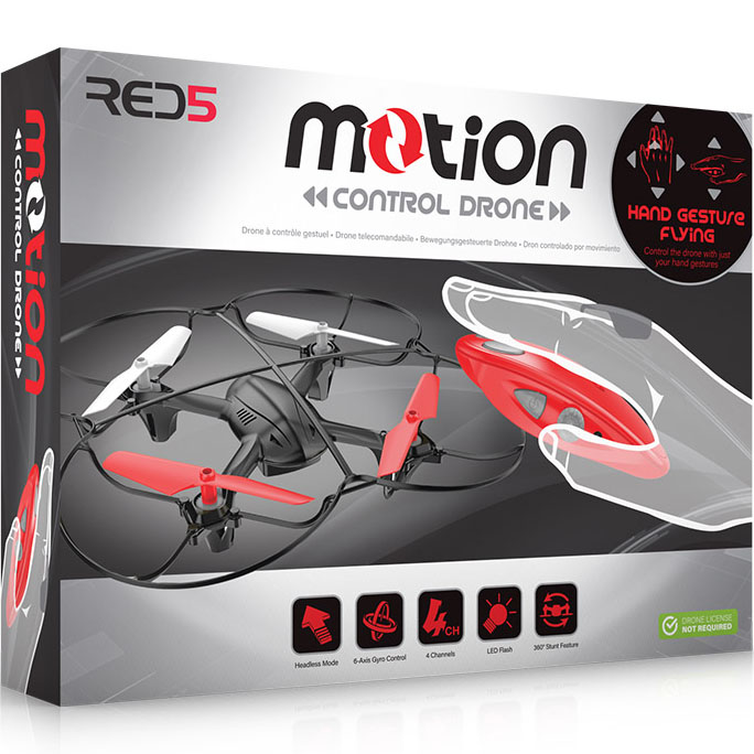 RED5 Motion Control Drone Quadcoptor V3 Edition - Red | SkateHut