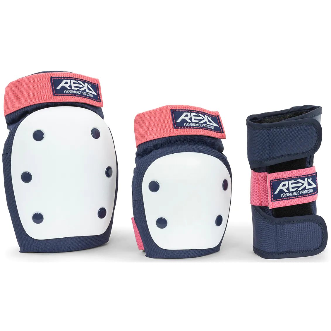 REKD Adult Heavy Duty Triple Pad Set - Blue/Pink | SkateHut