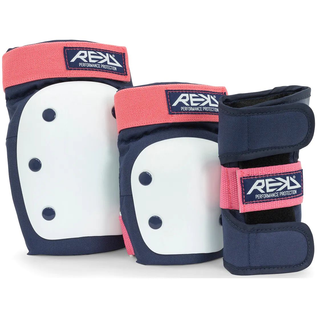 REKD Adult Heavy Duty Triple Pad Set - Blue/Pink | SkateHut