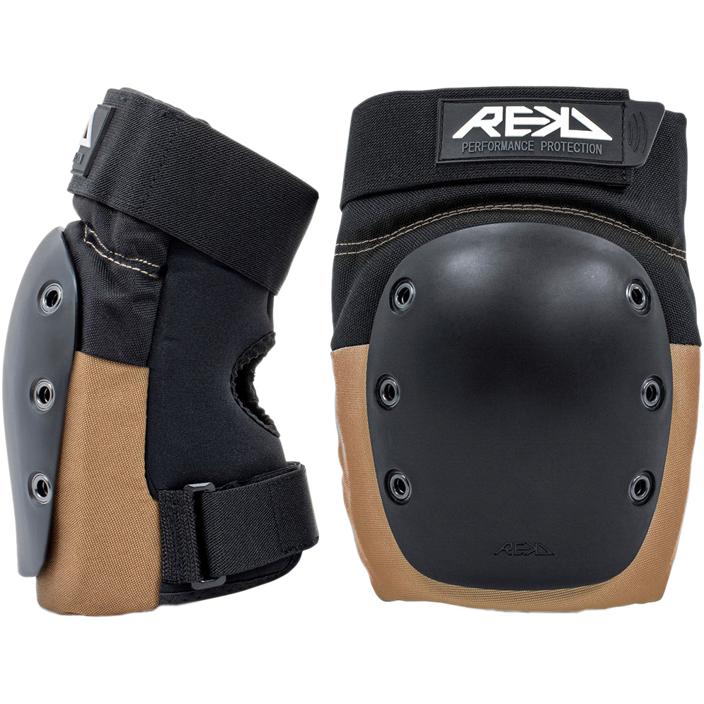 REKD Ramp Knee Pads - Black/Khaki | SkateHut