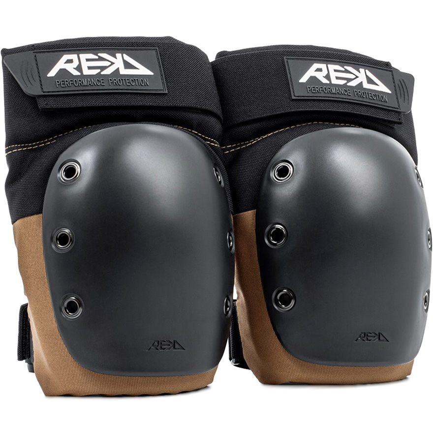 REKD Ramp Knee Pads - Black/Khaki | SkateHut
